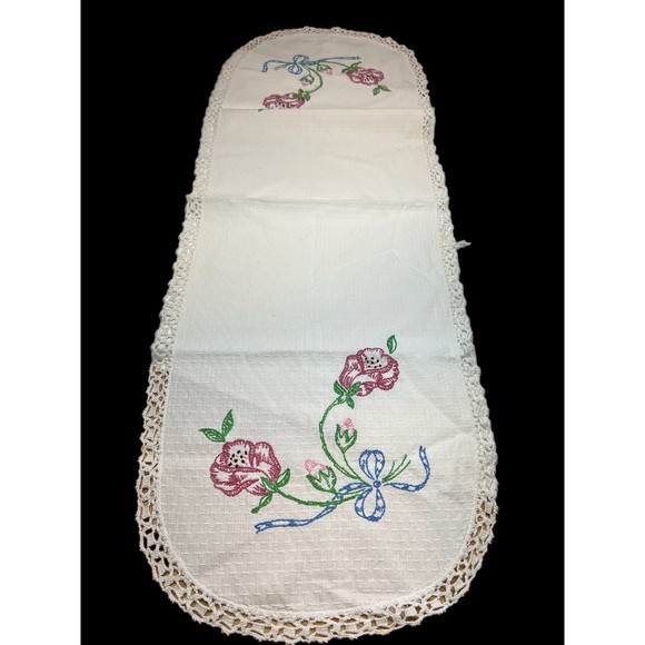Kitchen | Vintage Floral Embroidered Table Runner | Poshmark